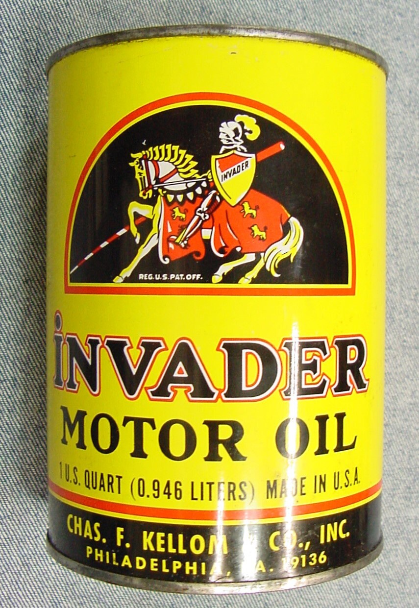 Vintage Invader Motor Oil Empty Can 1 Quart 30W - Etsy