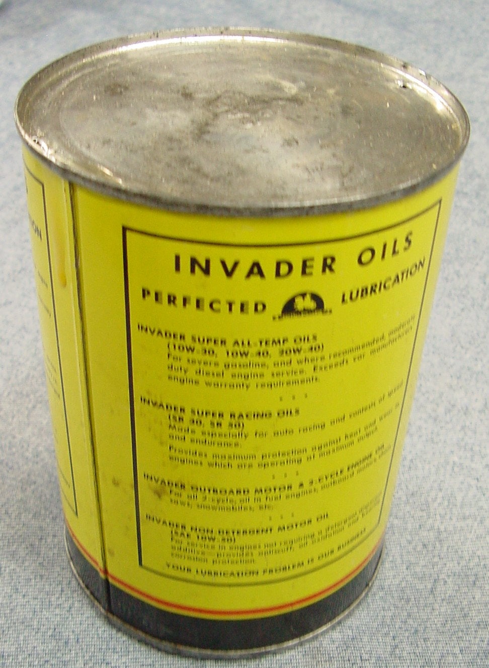 Vintage Invader Motor Oil Empty Can 1 Quart 30W - Etsy