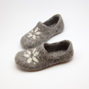 Felted Wool Clogs Grey Lithuanian Star Handmade Organic Wool - Etsy