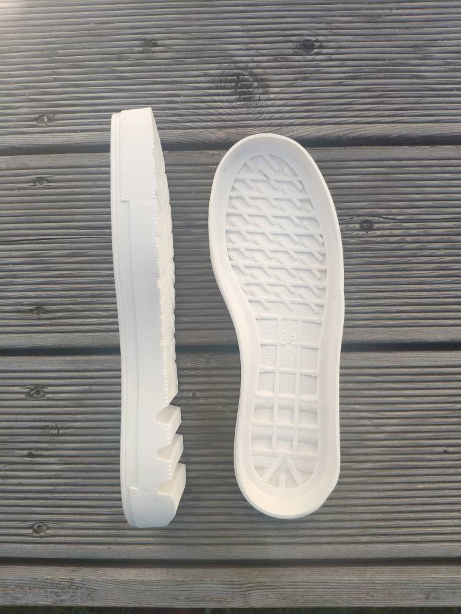 White Flexible Rubber Shoe Outsoles: DIY Summer & Sport Shoes - Etsy