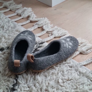 Felted Wool Clogs Grey Lithuanian Star Handmade Organic Wool - Etsy