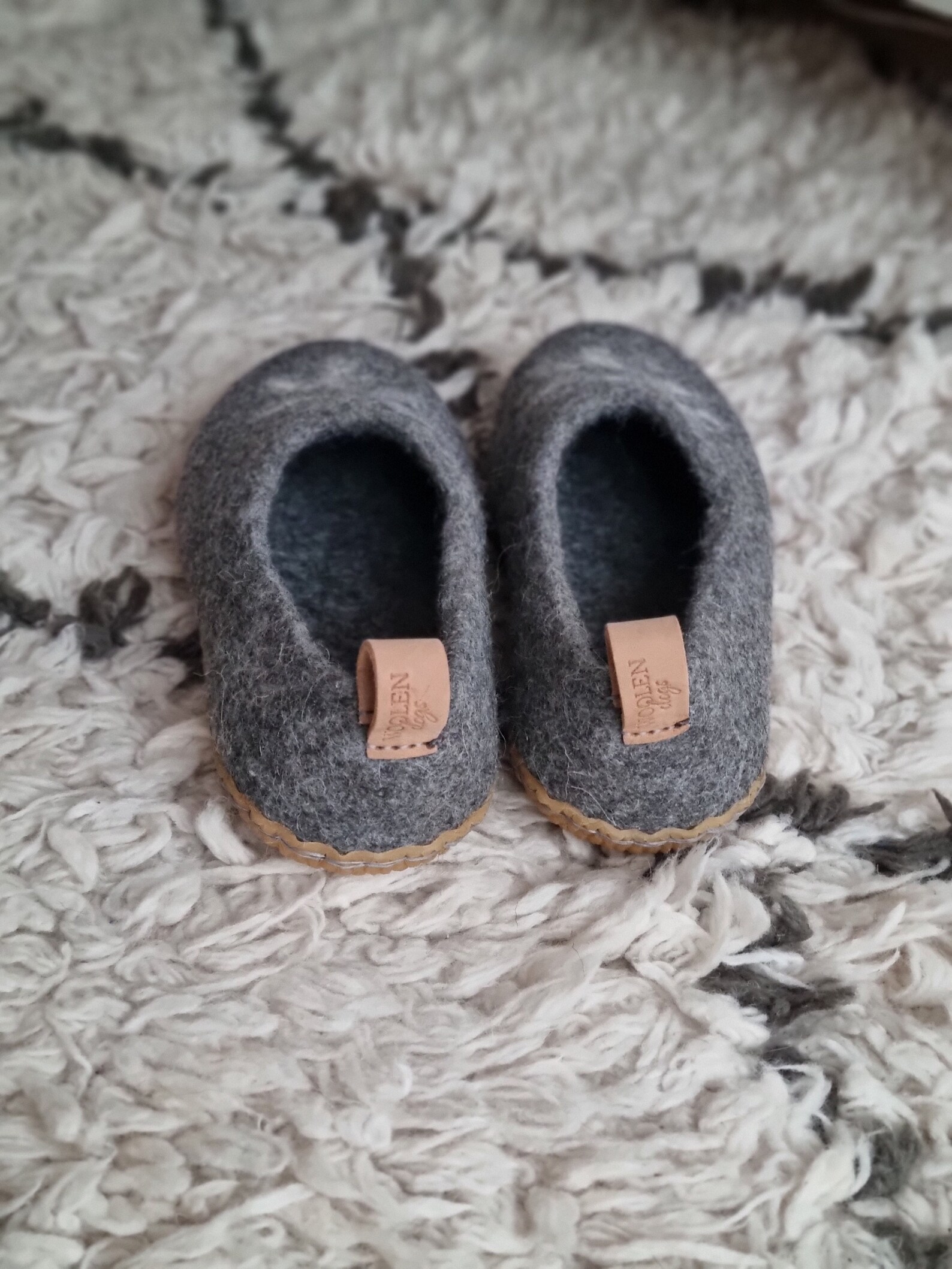 Felted Wool Clogs Grey Lithuanian Star Handmade Organic Wool - Etsy