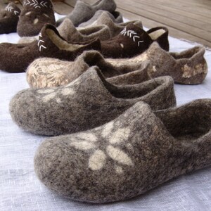 Felted Wool Clogs Grey Lithuanian Star Handmade Organic Wool - Etsy