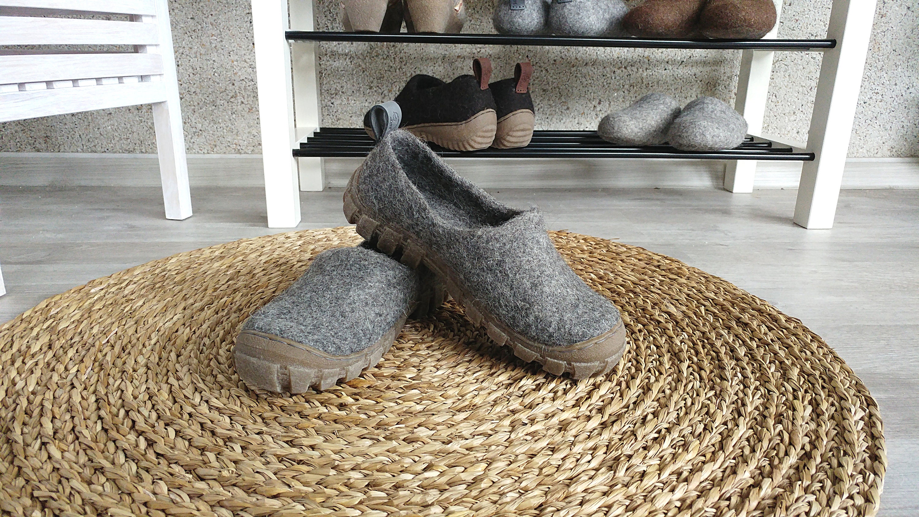 Mens Shoes Wool Boots for Men Handmade Men's Shoes | Etsy