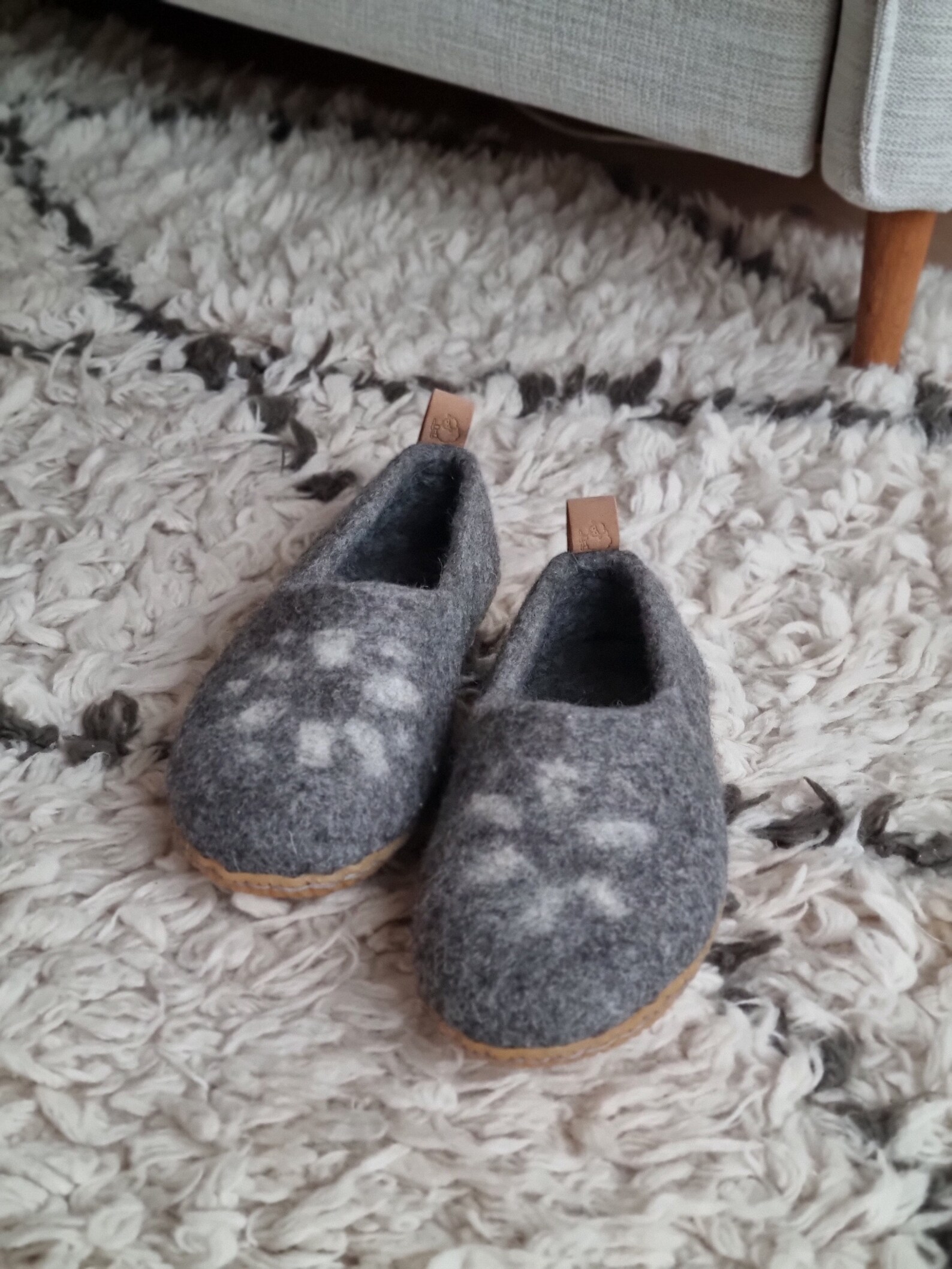 Felted Wool Clogs Grey Lithuanian Star Handmade Organic Wool - Etsy