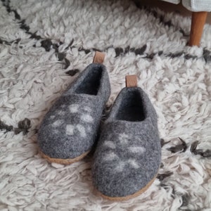 Felted Wool Clogs Grey Lithuanian Star Handmade Organic Wool - Etsy