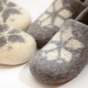 Felted Wool Clogs Set of 2 Pair - Handmade Natural Organic Wool ...
