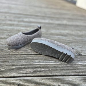 READY to SHIP Sporty Sneaker Sole Grey Felted Shoes for Women in Size ...