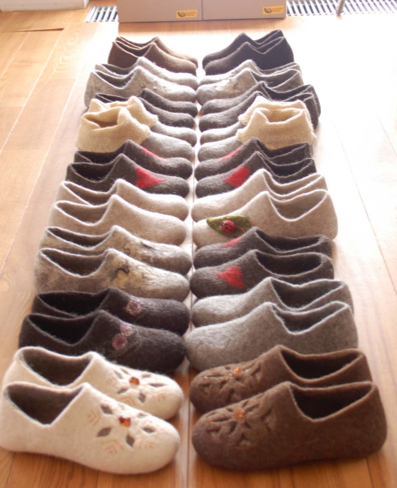 Comfortable Flats for Cold Feet From Eco Wool in Natural Cappuccino ...