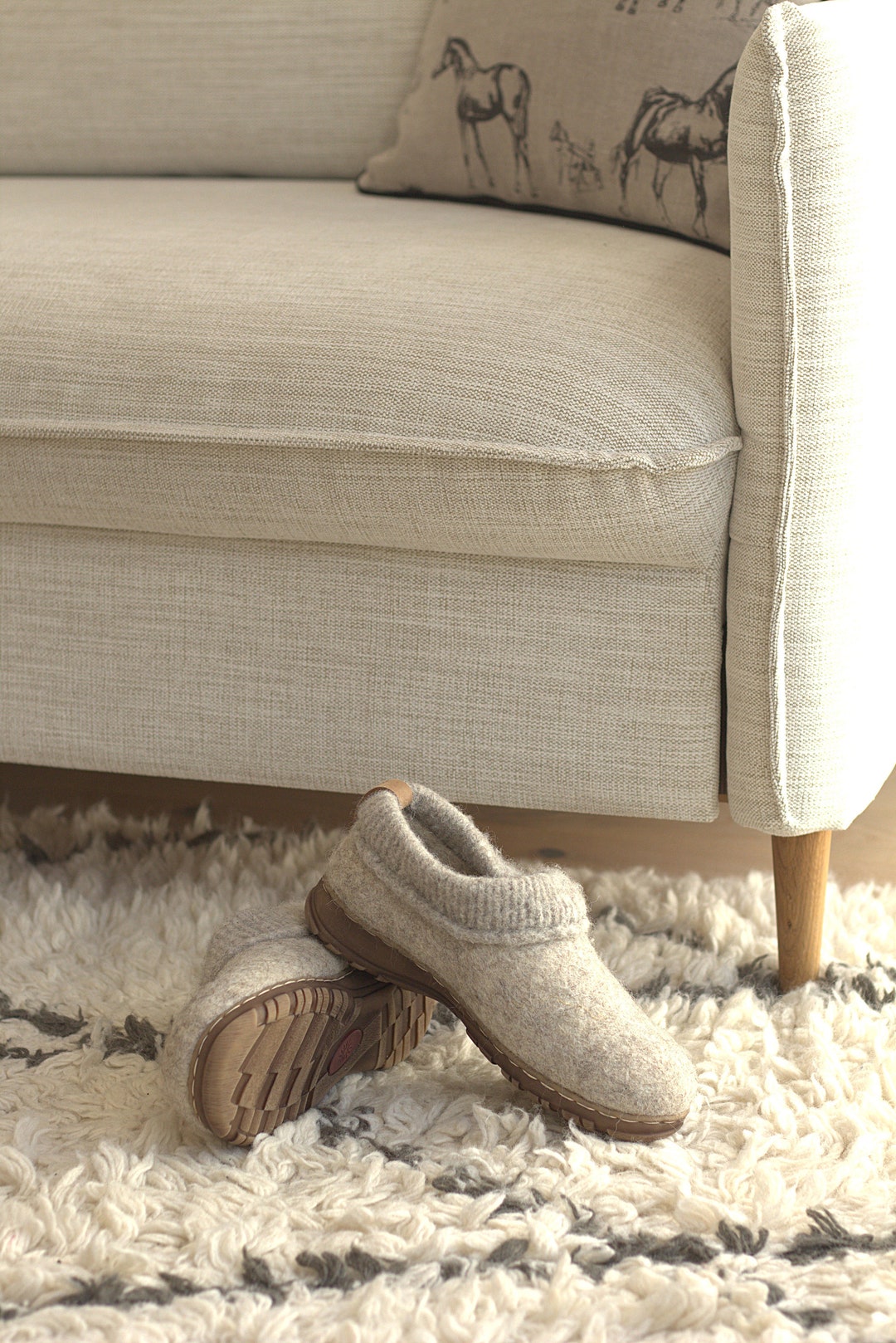 Beige Ethical Organic Shoes From Natural Eco Wool - Etsy