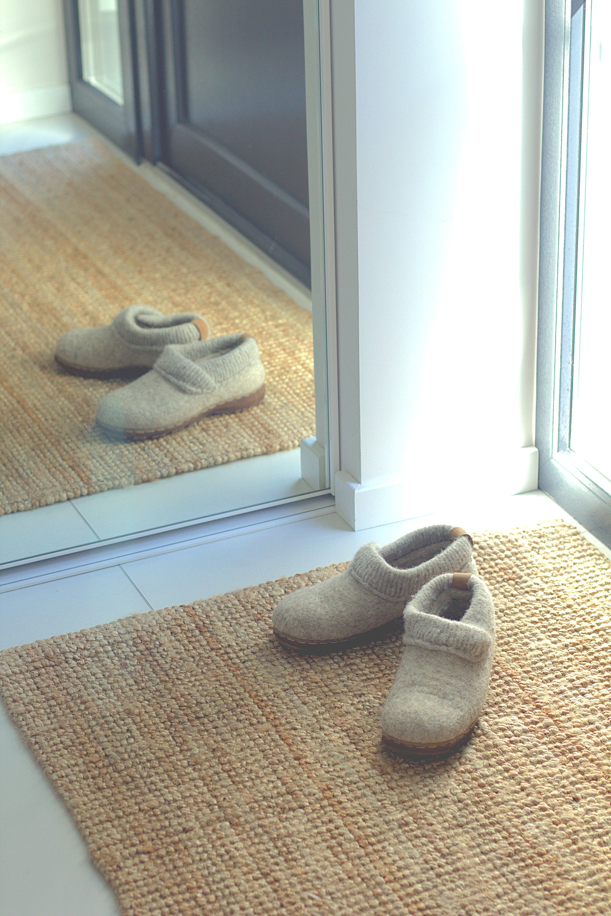 Beige ethical organic shoes from natural eco wool | Etsy