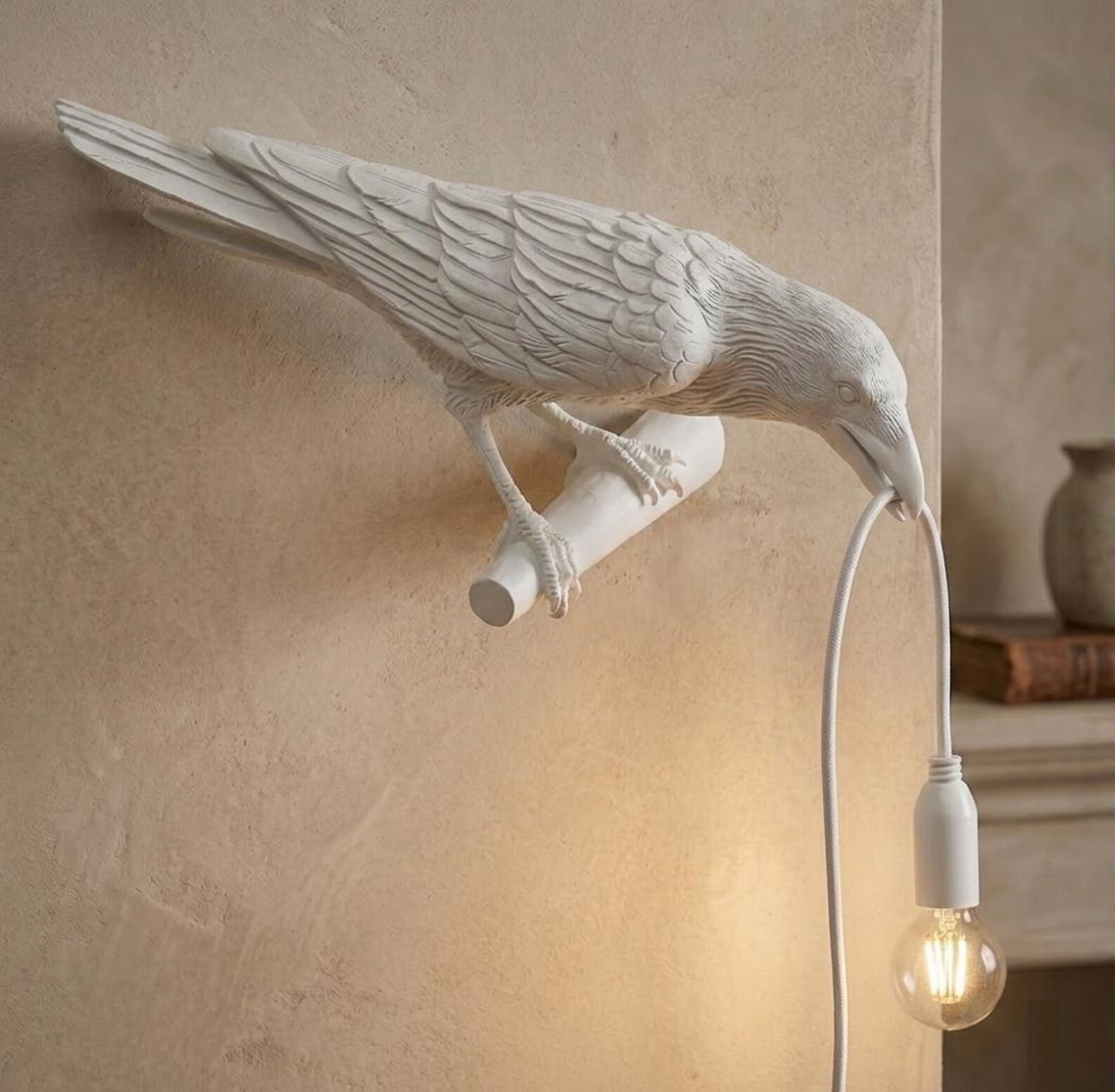 Raven Desk Lamp Gothic Table Lamp Dark Academia Crow Light Bird Bedside ...