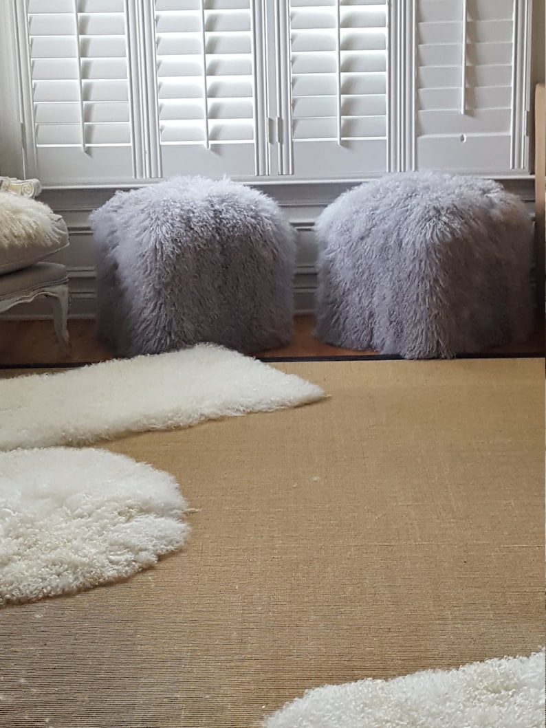 Fur Ottoman Mongolian Sheepskin - Etsy