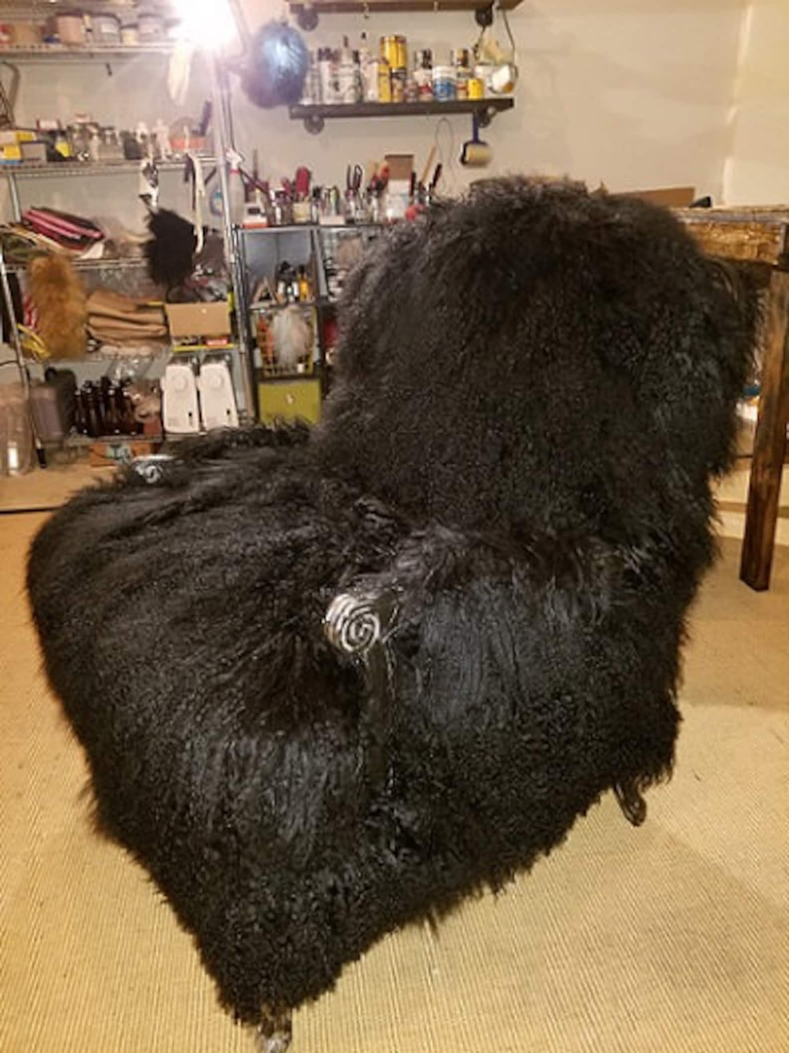 Mongolian Lamb Fur Chair Sheepskin - Etsy