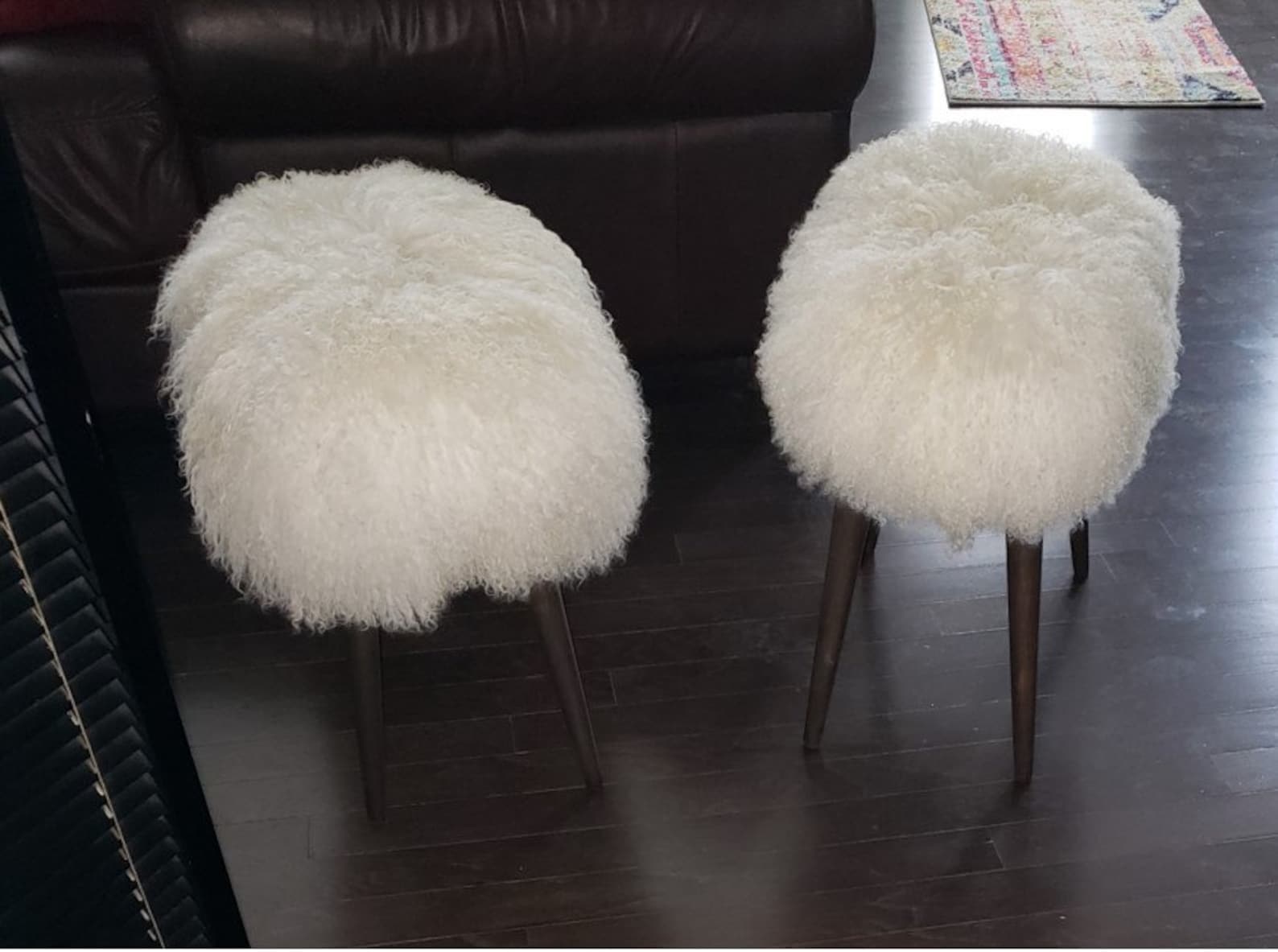 Mongolian Lamb Stool Ottoman - Etsy