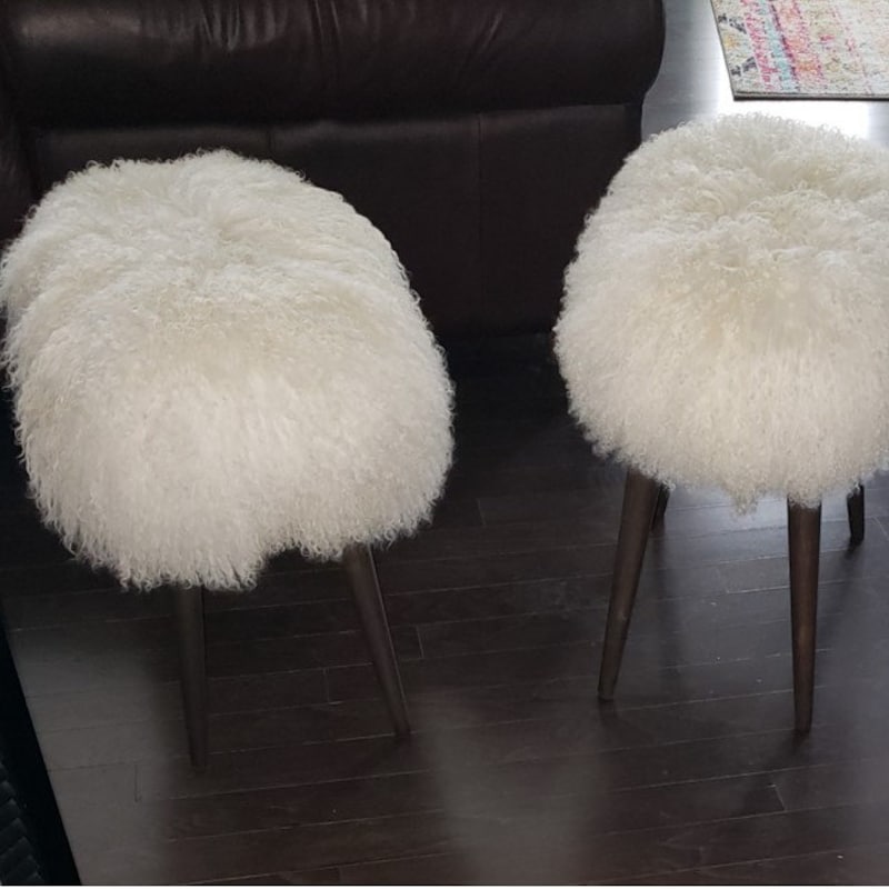 Fur Vanity Stool - Etsy