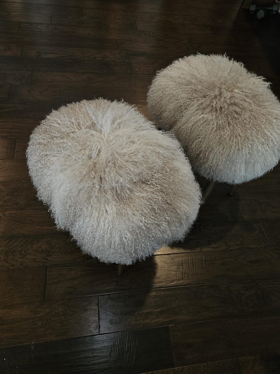 Mongolian Lamb Stool Ottoman - Etsy