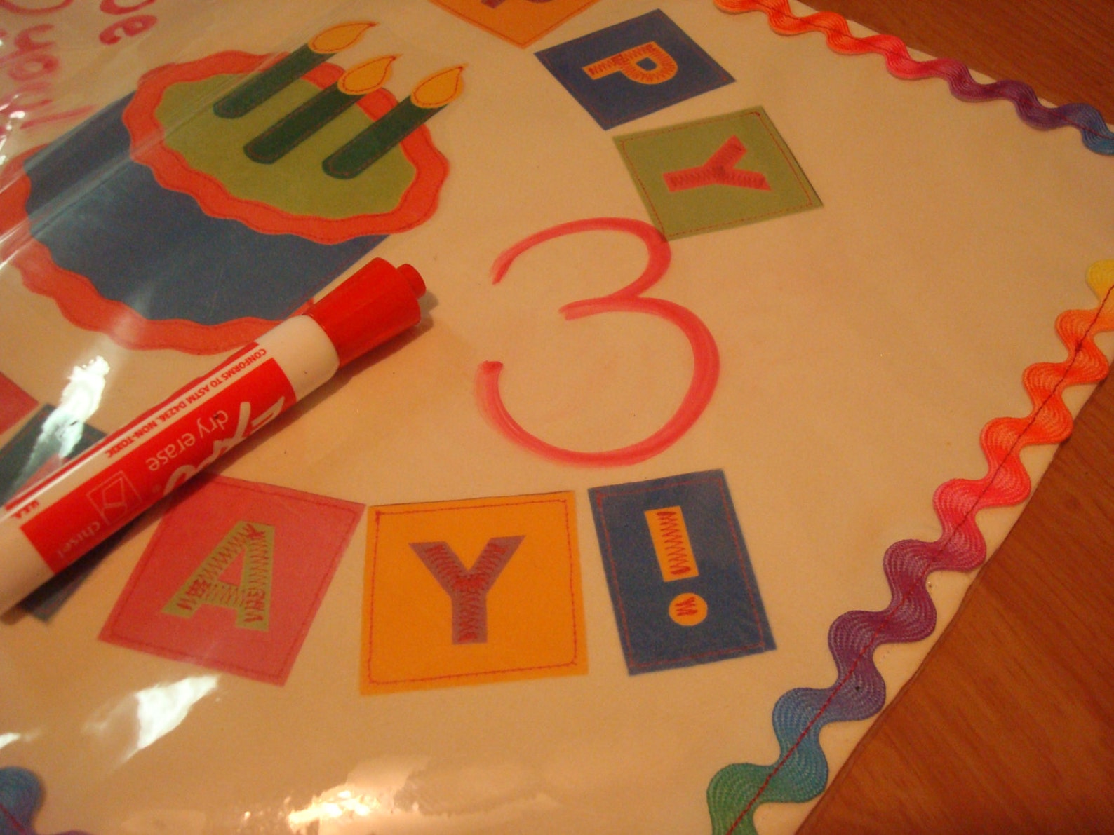Happy Birthday Placemat Iron on Easy Pattern - Etsy