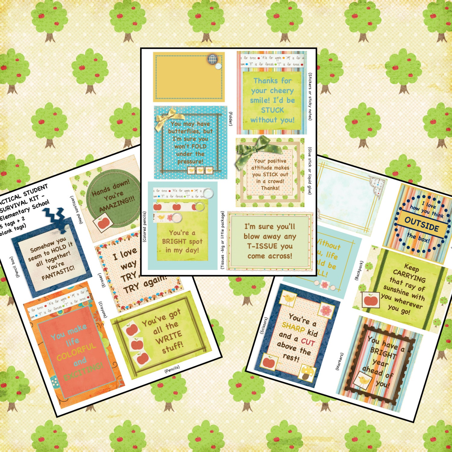 Elementary Back to School Kit Printables student Essentials - Etsy