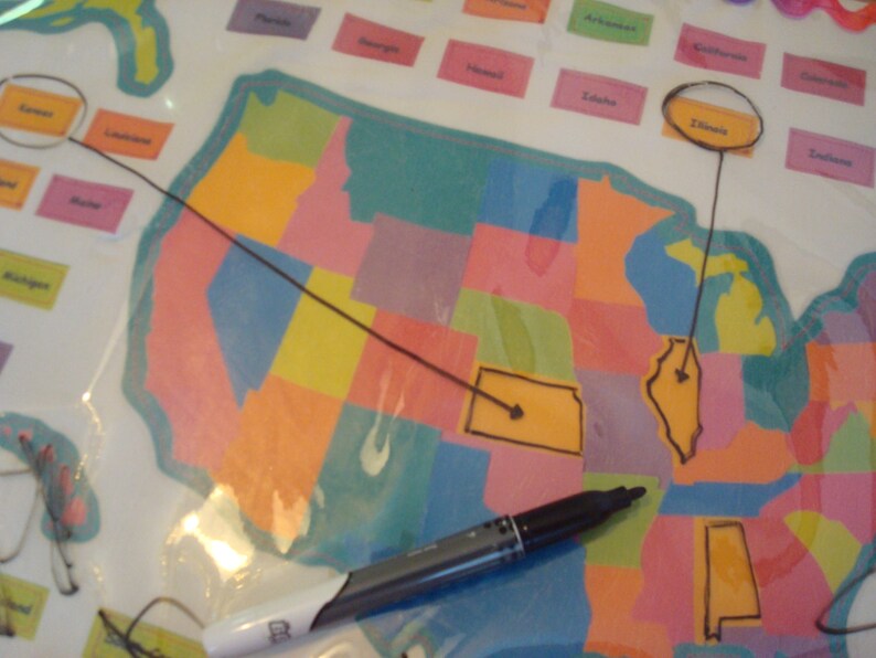 50 States Placemat Iron on Easy Pattern - Etsy