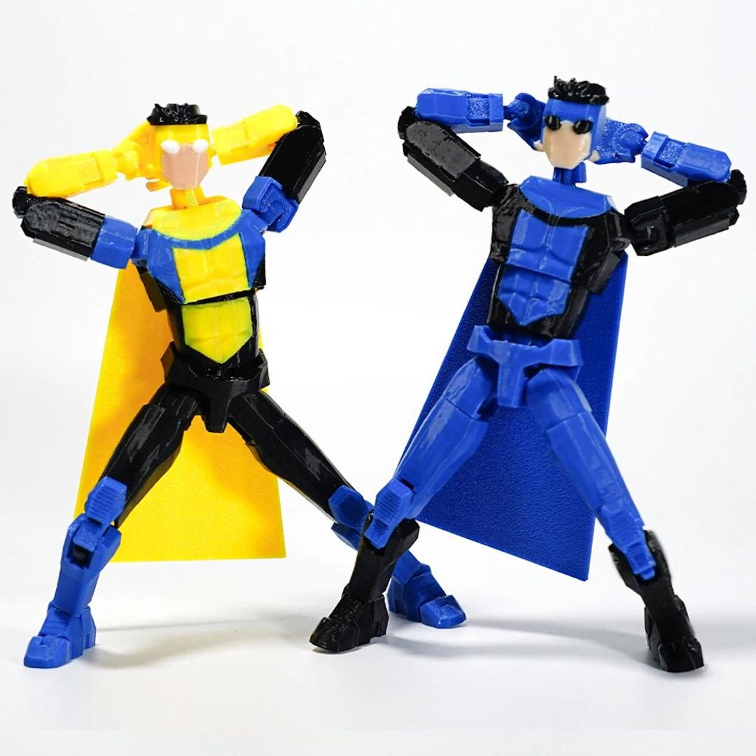 3D Printed Superheroes Invincible 2.0 Anime Multi-jointed Shapeshift ...