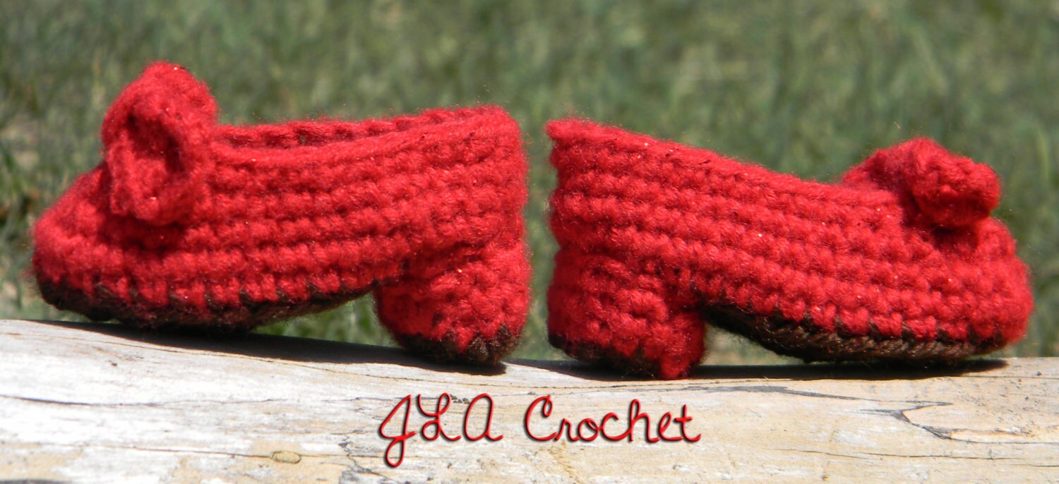 Ruby Red Slippers Crochet Pattern - Etsy