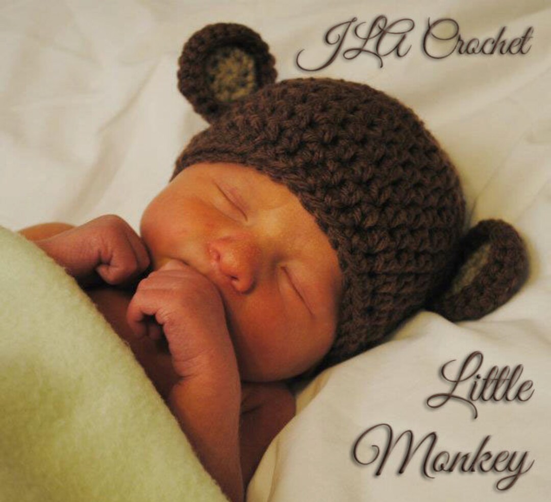 Little Monkey Hat Crochet Pattern - Etsy