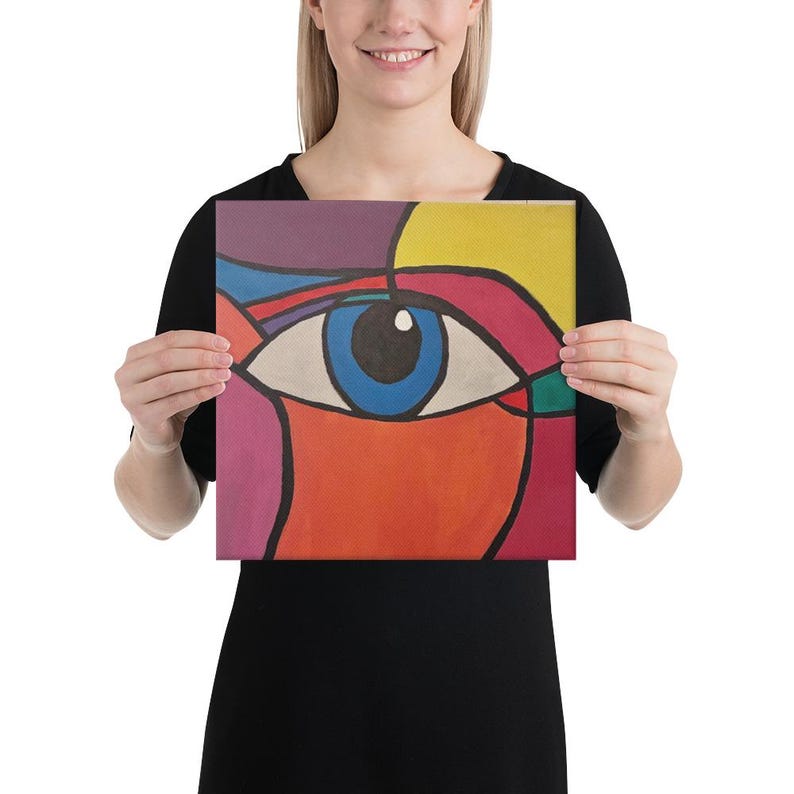 Colorful Abstract Eye Canvas - Etsy España