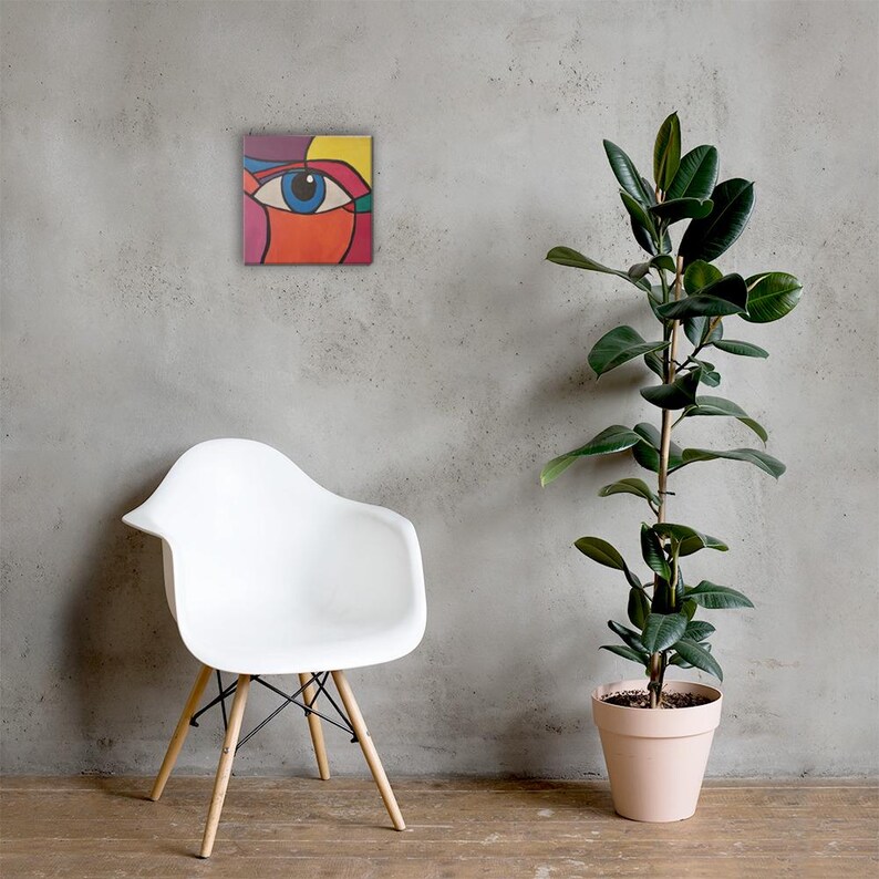 Colorful Abstract Eye Canvas - Etsy España