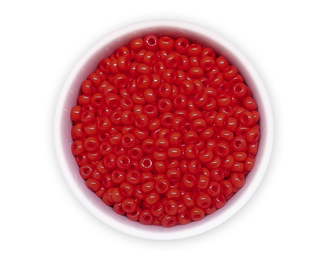 Opak Hellrote Tschechische Rocailles 8/0 (3 mm) - 20g NR 311-19001 ...