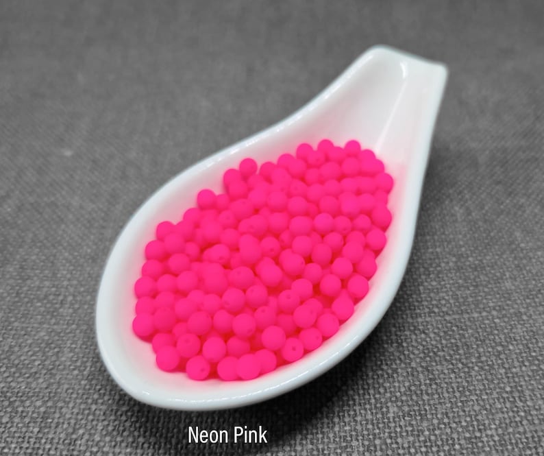 Czech Neon Glass Beads, UV Reactive Druk Beads, Jewelry Crafts 3mm 4mm ...