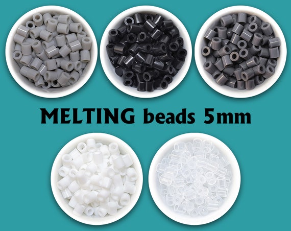 Melting Beads 5mm 800pc Fuse Ironing Plastic Black Gray White Clear Etsy