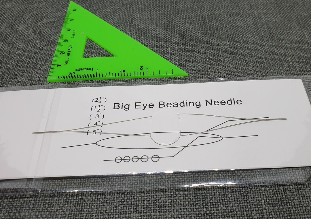 Big Eye Needle 4.5 Inch 113mm Beading Fine Long Open Eye Flexible Steel ...