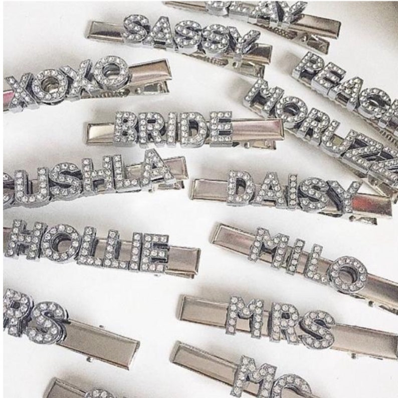 Custom Hair Clips, Personalised Word Hair Clip, Fashion Custom Hair ...