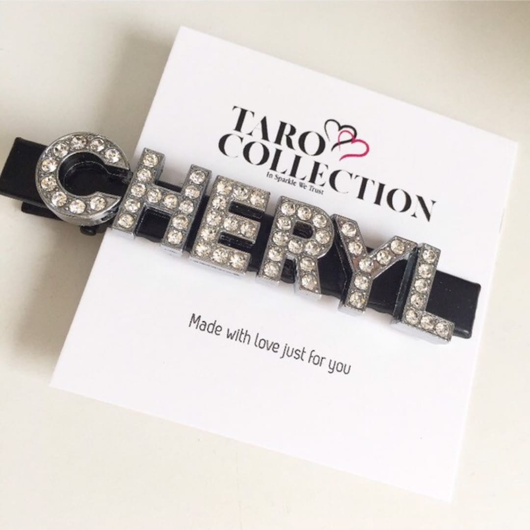 Personalised Hair Clips, Customised Hair Clip, Custom Name Black Hair ...