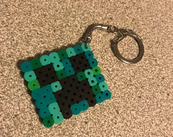 Minecraft Creeper Pony Bead Keychain - Etsy