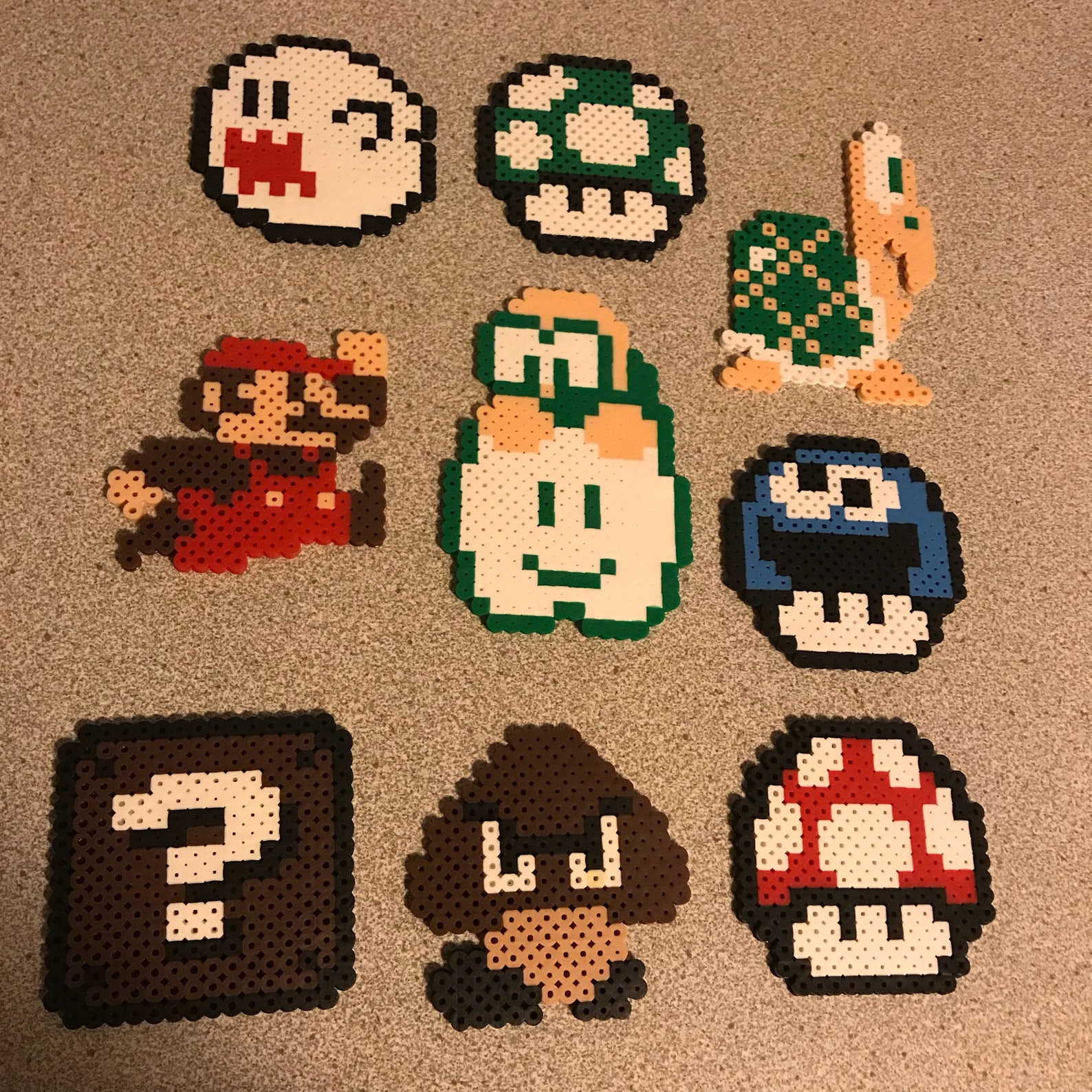 Mario Perler Figures - Etsy