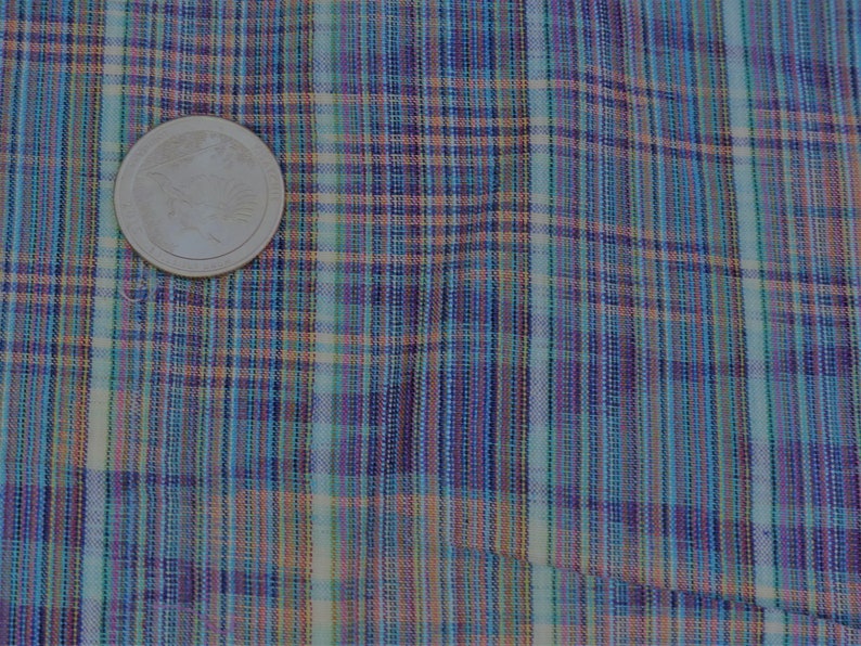 Blue Plaid Indonesian Cotton Ikat Fabric 41 Wide X 3 - Etsy