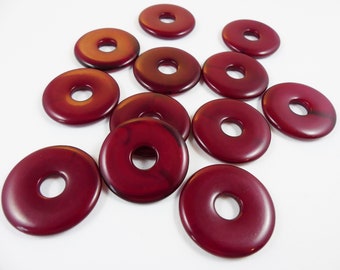 Vintage Matte Deep Red Plastic Disc Bead 20 Pcs. 5 X 30 Mm. - Etsy