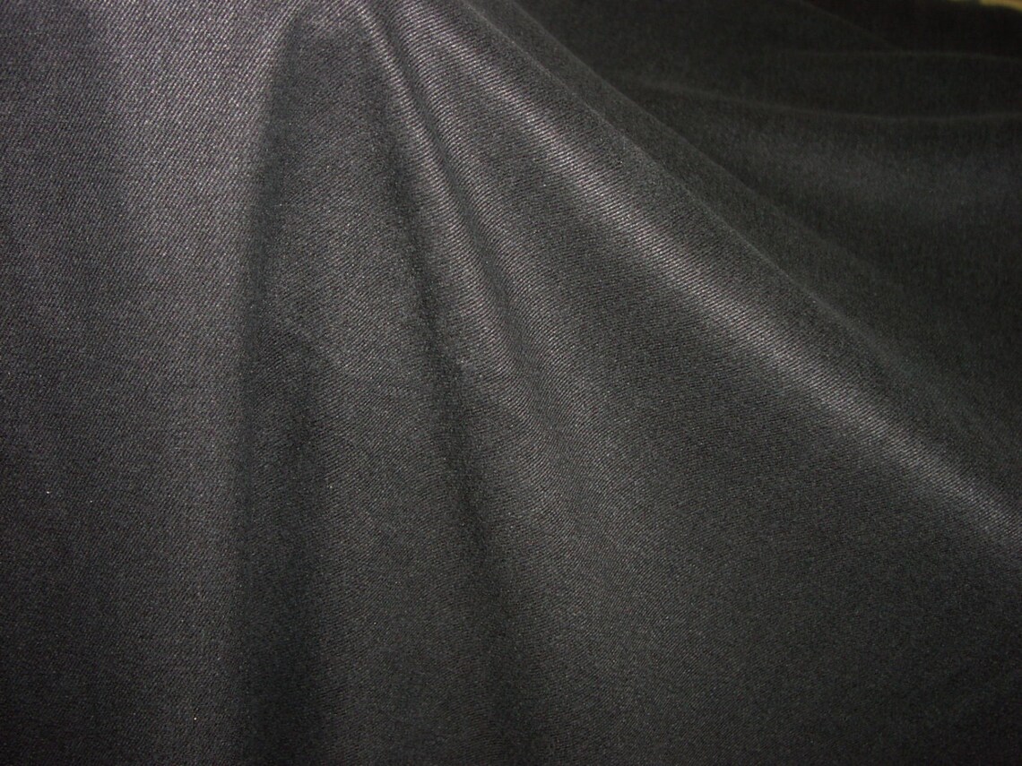 Hemp Blend Black Twill Fabric From Pickering - 2 1/3 Yds. X 57" Wide - Etsy