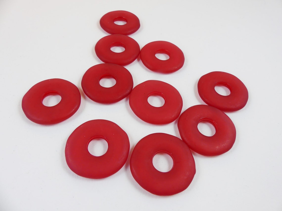 Vintage Matte Deep Red Plastic Disc Bead - 20 Pcs. 5 X 30 Mm. - Etsy