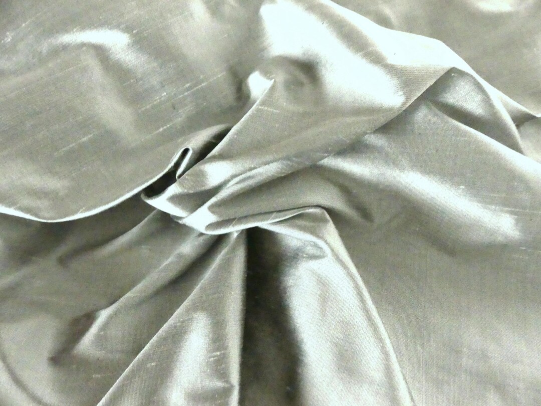 Silver Grey Silk Shantung Fabric - 3 Yds. X 53" - Etsy