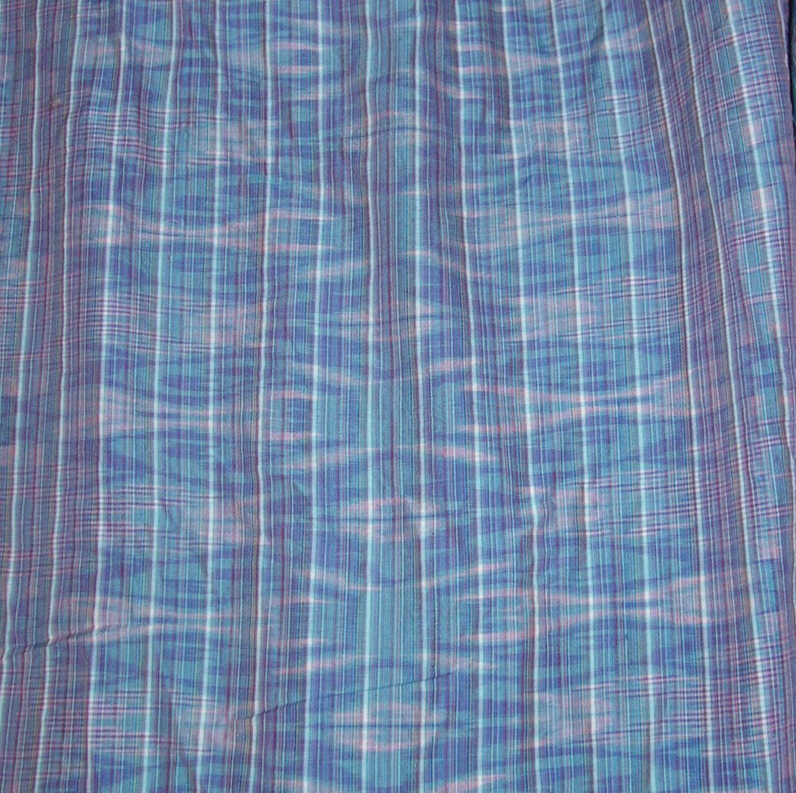 Blue Plaid Indonesian Cotton Ikat Fabric 41 Wide X 3 - Etsy