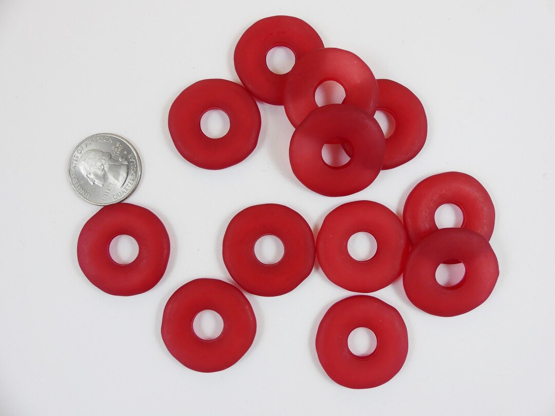 Vintage Matte Deep Red Plastic Disc Bead - 20 Pcs. 5 X 30 Mm. - Etsy