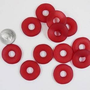 Vintage Matte Deep Red Plastic Disc Bead - 20 Pcs. 5 X 30 Mm. - Etsy