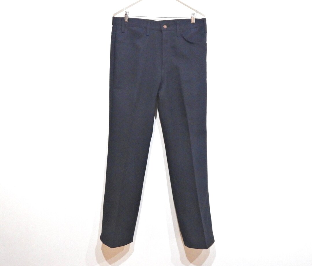 Vintage Sta Perma PREST Wrangler Brand BLACK Sta Prest Pants Trousers ...