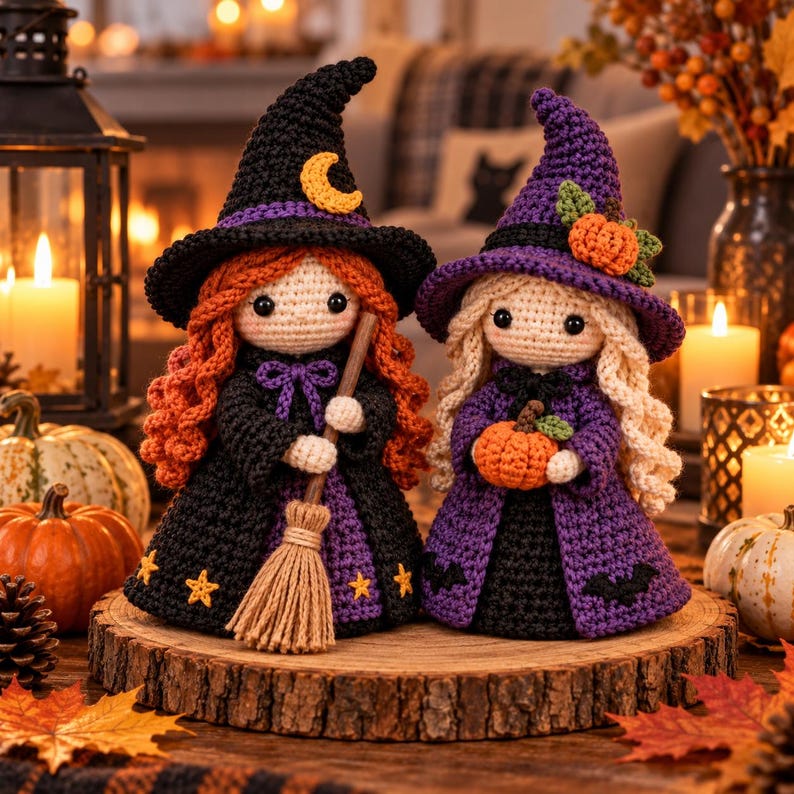 Crochet Witch Doll Pattern, Halloween Amigurumi PDF, Spooky Witch With ...