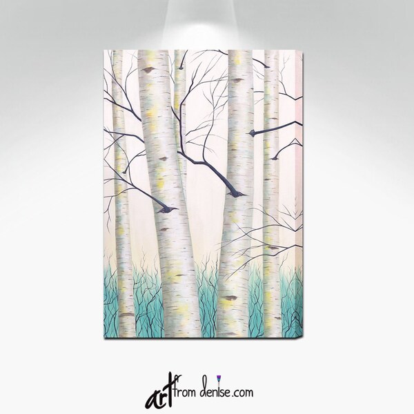 Vertical Aspen Tree Print - Etsy