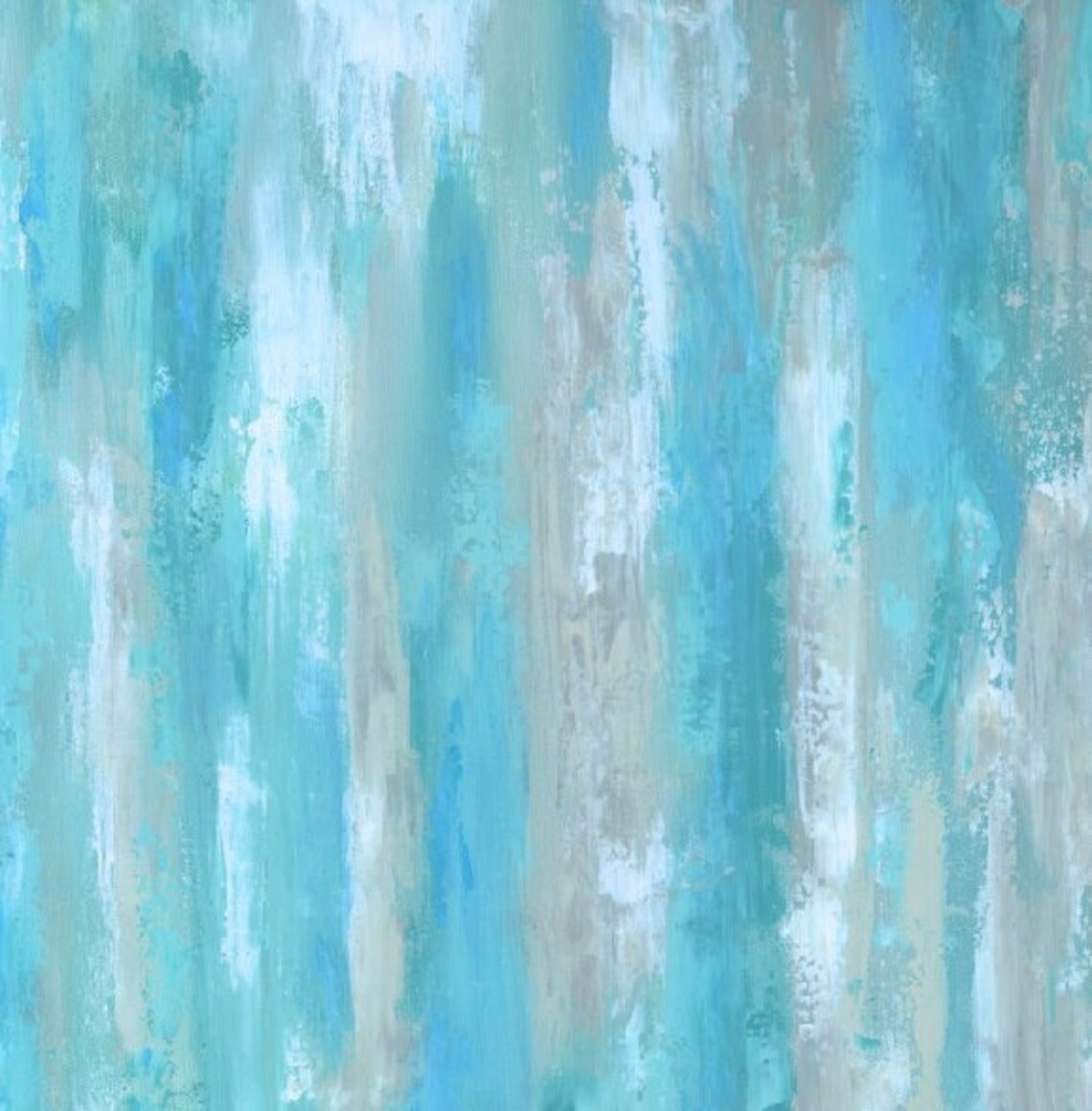 Aqua Blue Abstract Canvas Art Bathroom or Laundry Room Wall - Etsy