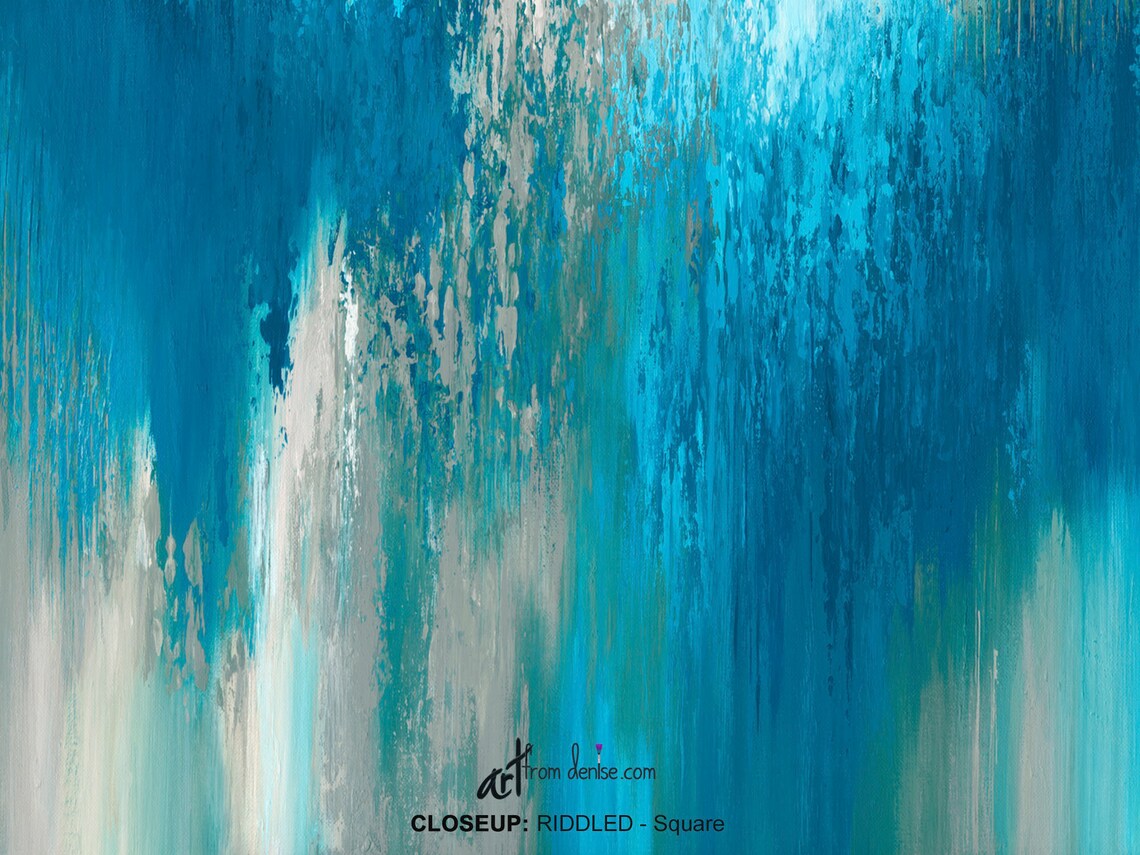 Large Square Abstract Canvas Wall Art for Dining Room - Etsy